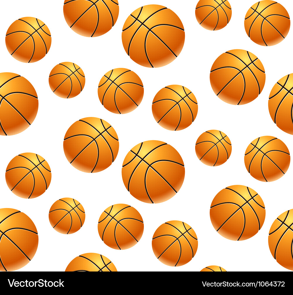 Basketball Pattern - Seamless Royalty Free Vector Image