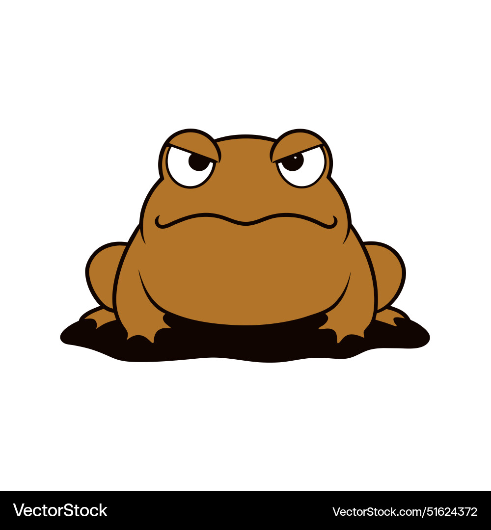 Burrowing frog angry icon Royalty Free Vector Image