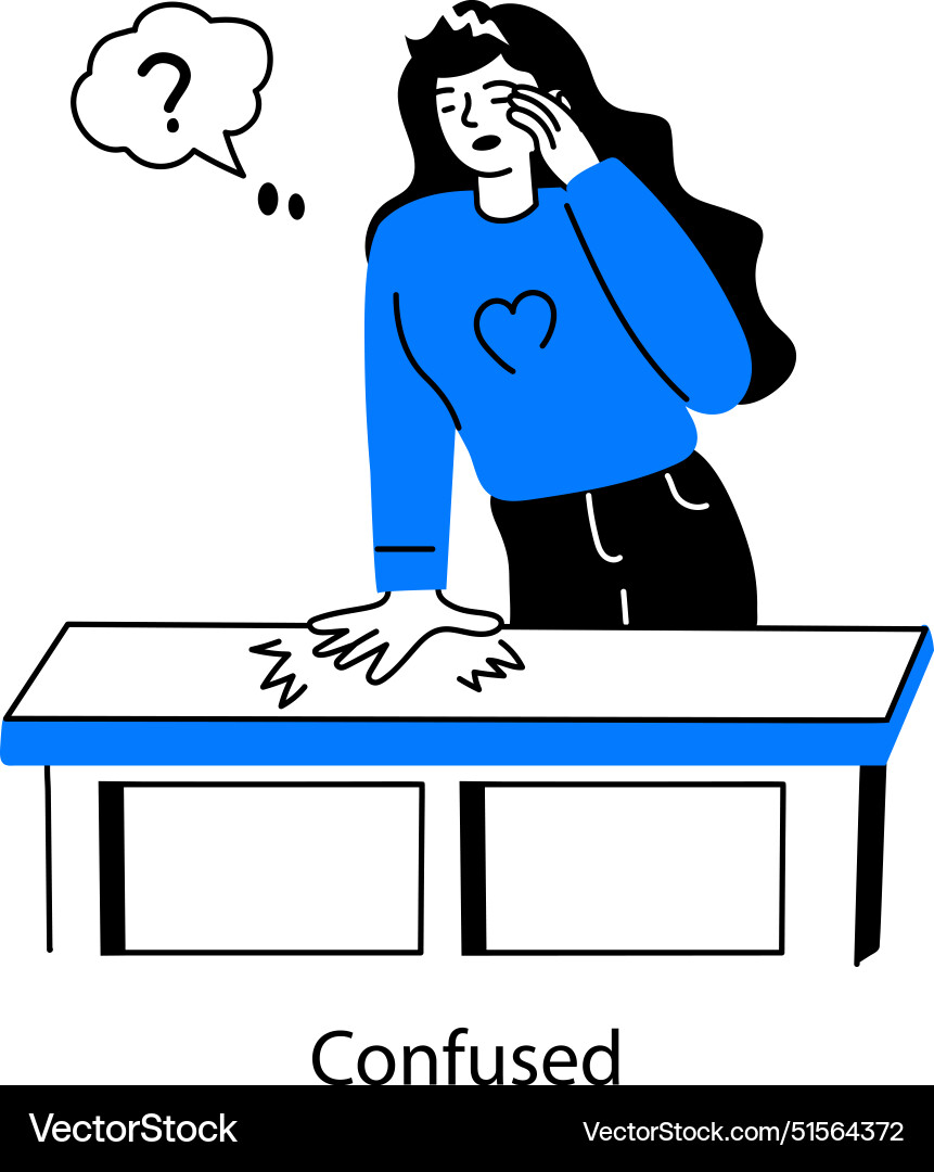 Confused Royalty Free Vector Image - VectorStock
