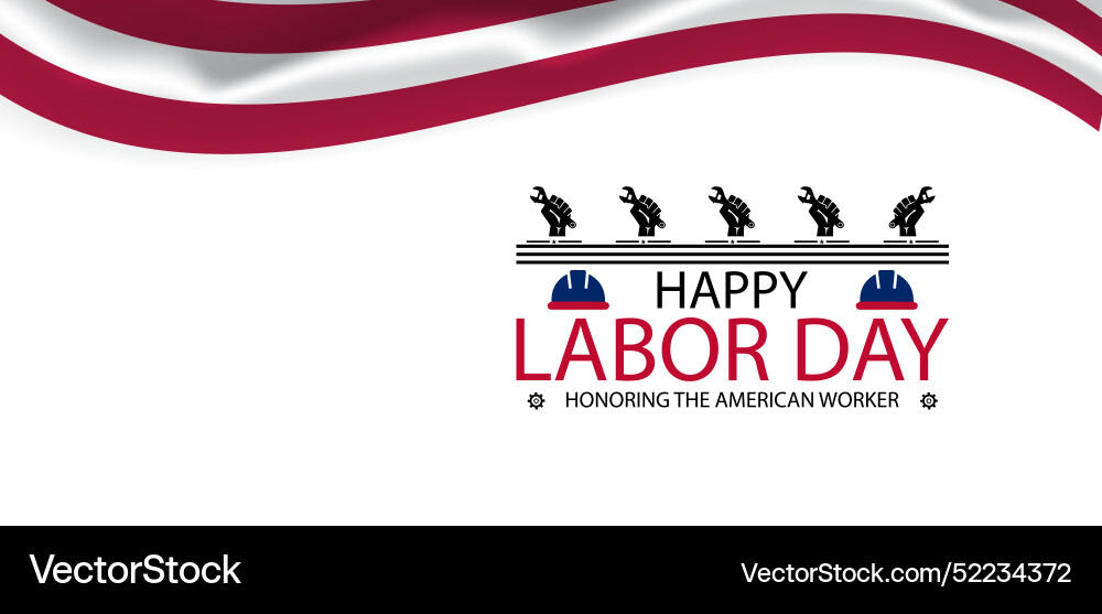 Labor day reflections recognizing Royalty Free Vector Image