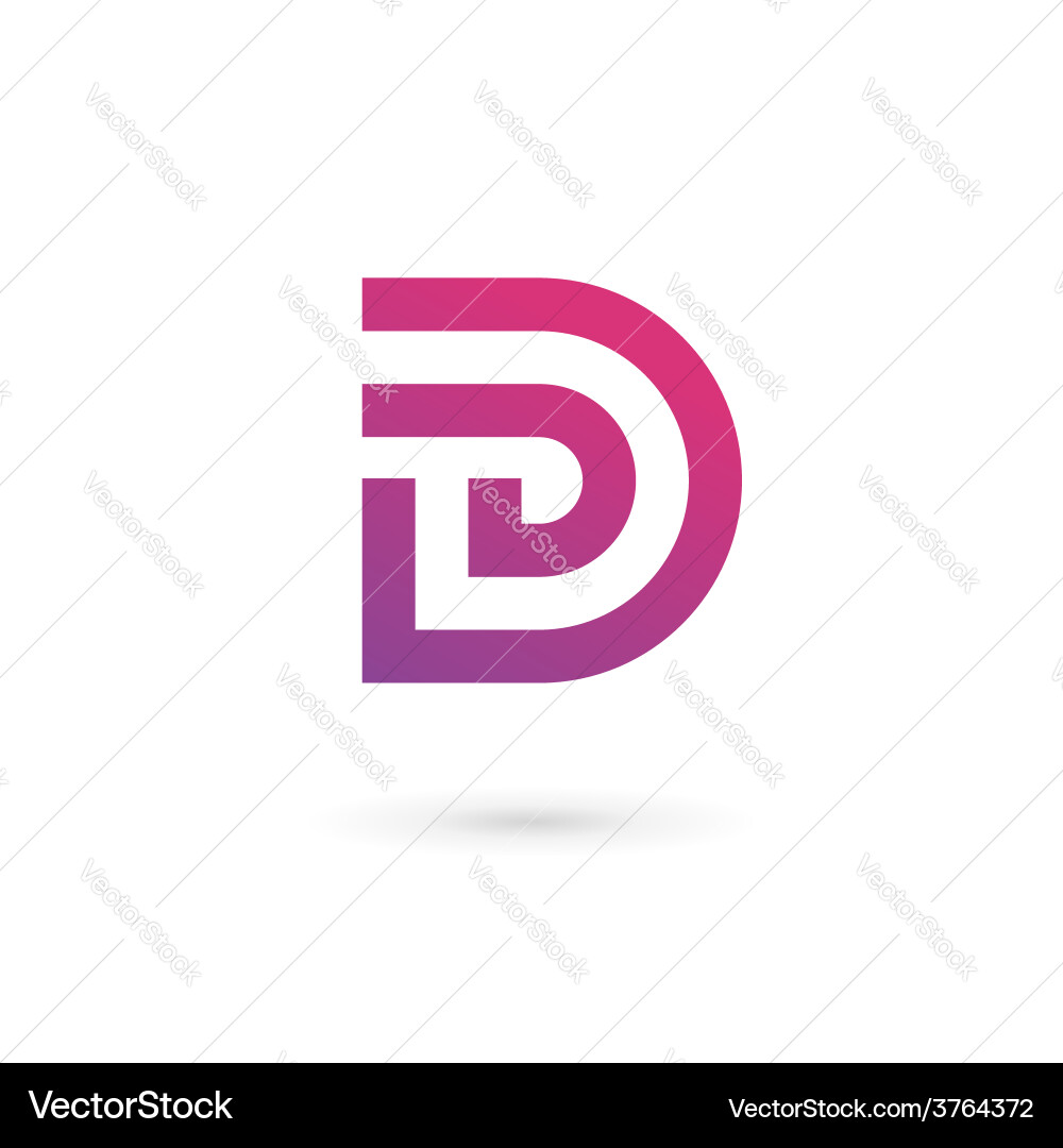 Letter d logo icon design template elements Vector Image