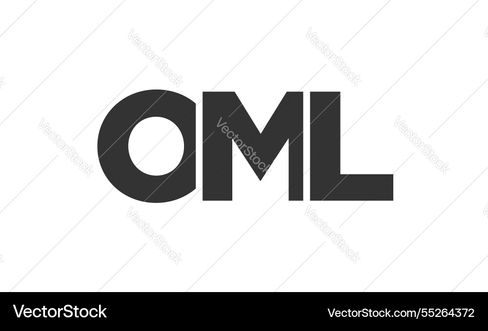 Oml logo design template with strong and modern Vector Image