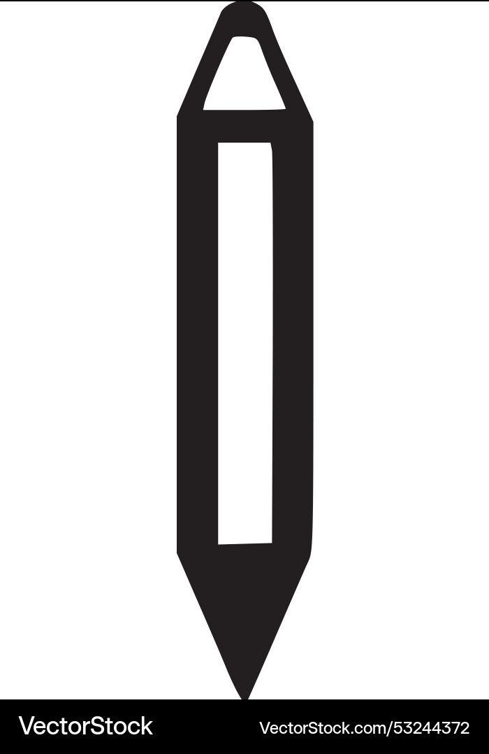 Pencil - minimalist and flat logo Royalty Free Vector Image