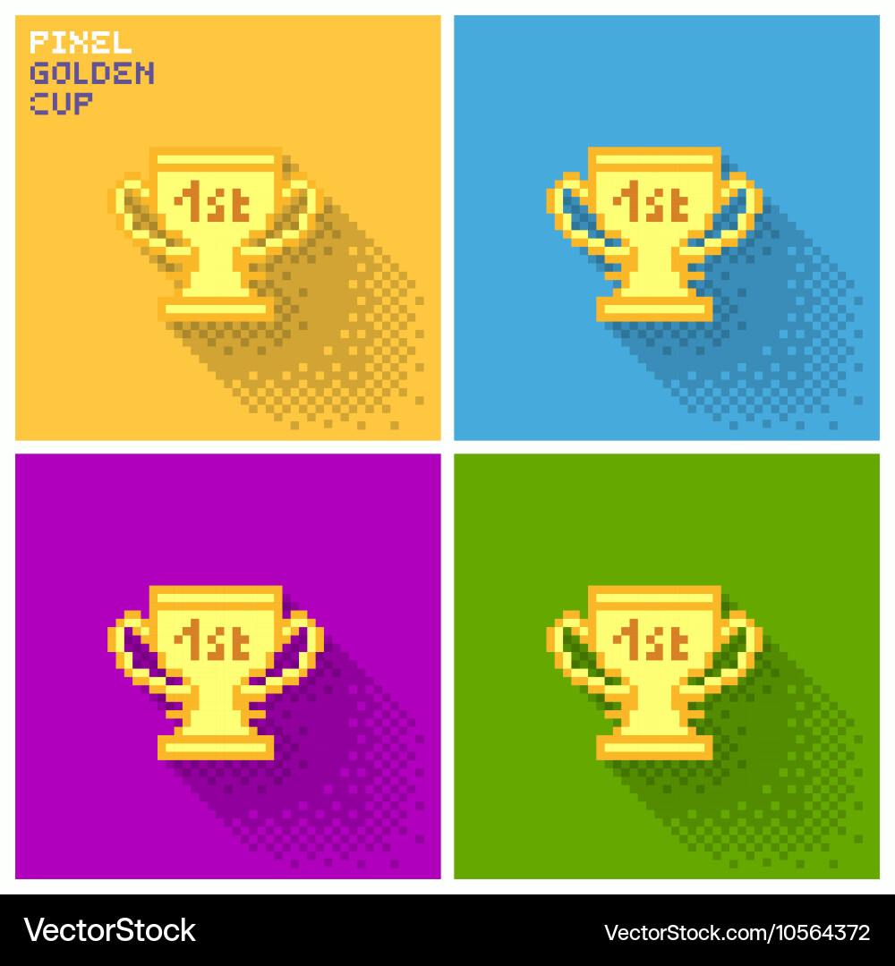 Pixel cup Royalty Free Vector Image - VectorStock