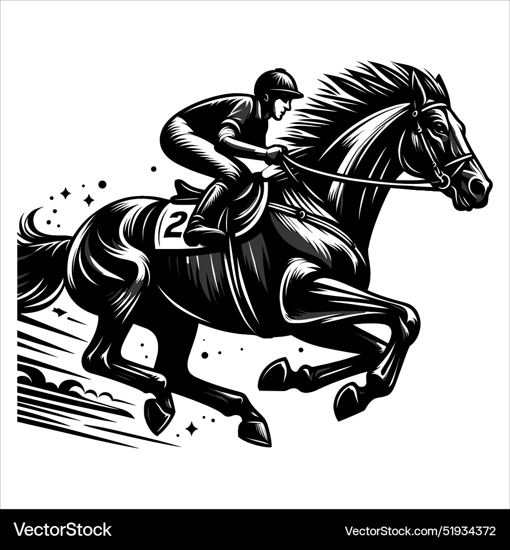 Running horse american flag Royalty Free Vector Image