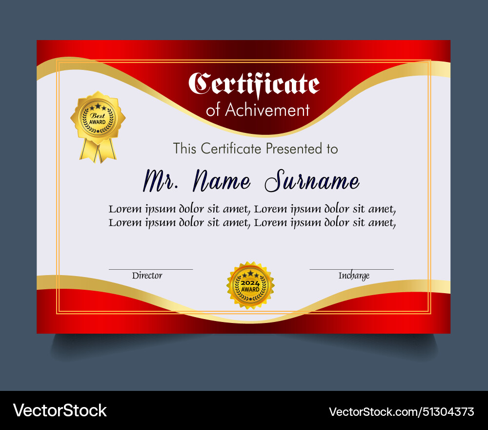 Certificate design Royalty Free Vector Image - VectorStock