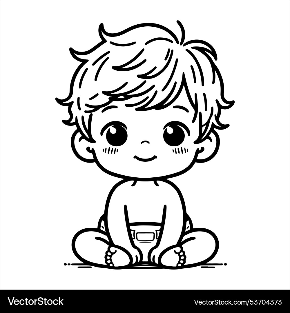 Cute baby art Royalty Free Vector Image - VectorStock
