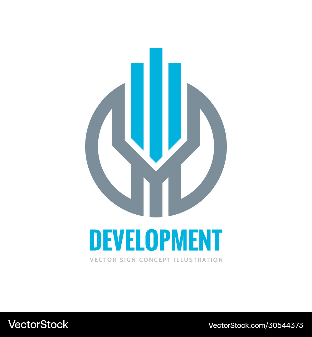 Development - logo template concept Royalty Free Vector