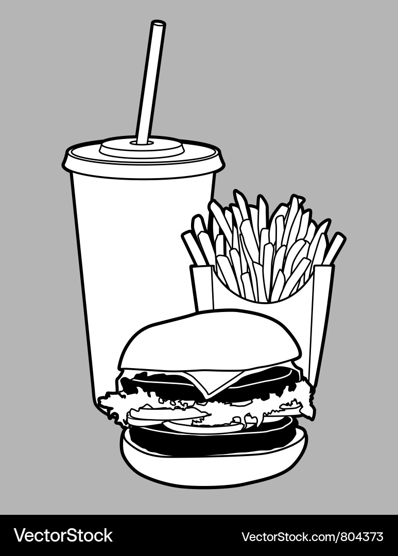 Fast food Royalty Free Vector Image - VectorStock