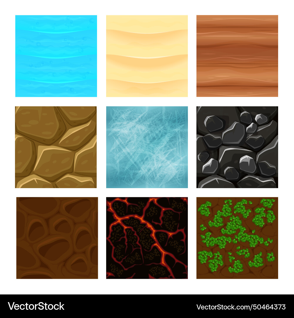 Game ground textures Royalty Free Vector Image