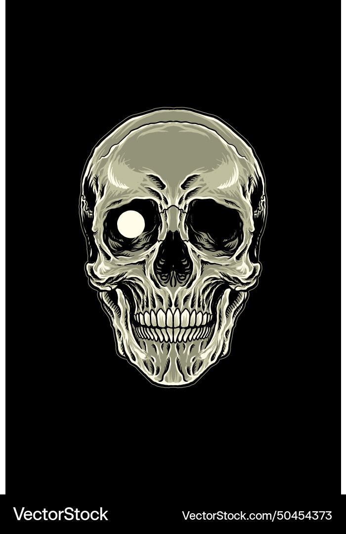 Skull with eye Royalty Free Vector Image - VectorStock