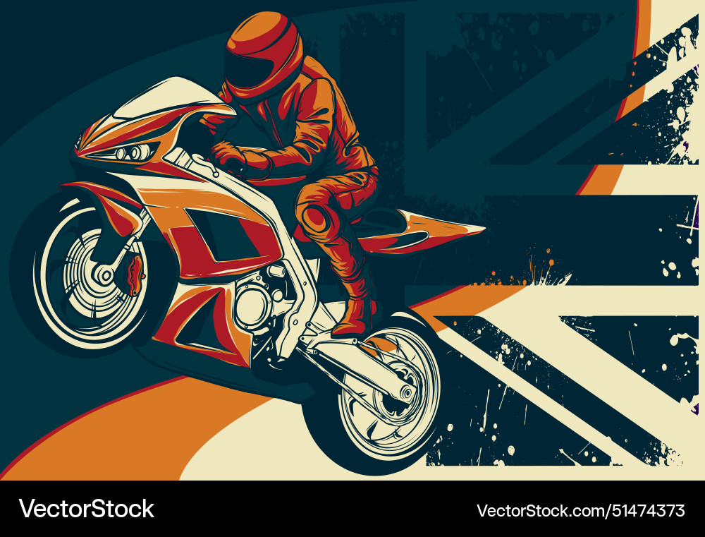 Sport superbike motorcycle Royalty Free Vector Image