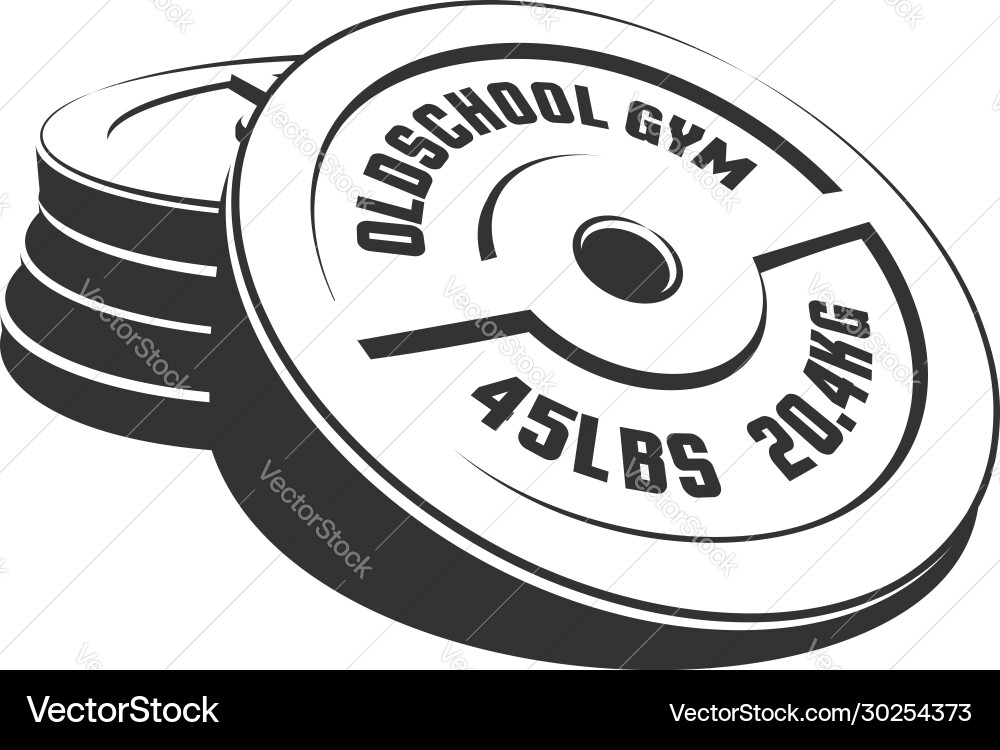 Weight Disks Stack Gym Equipment Royalty Free Vector Image