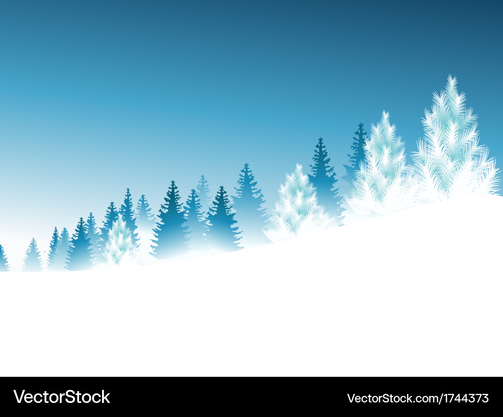 Winter forest Royalty Free Vector Image - VectorStock