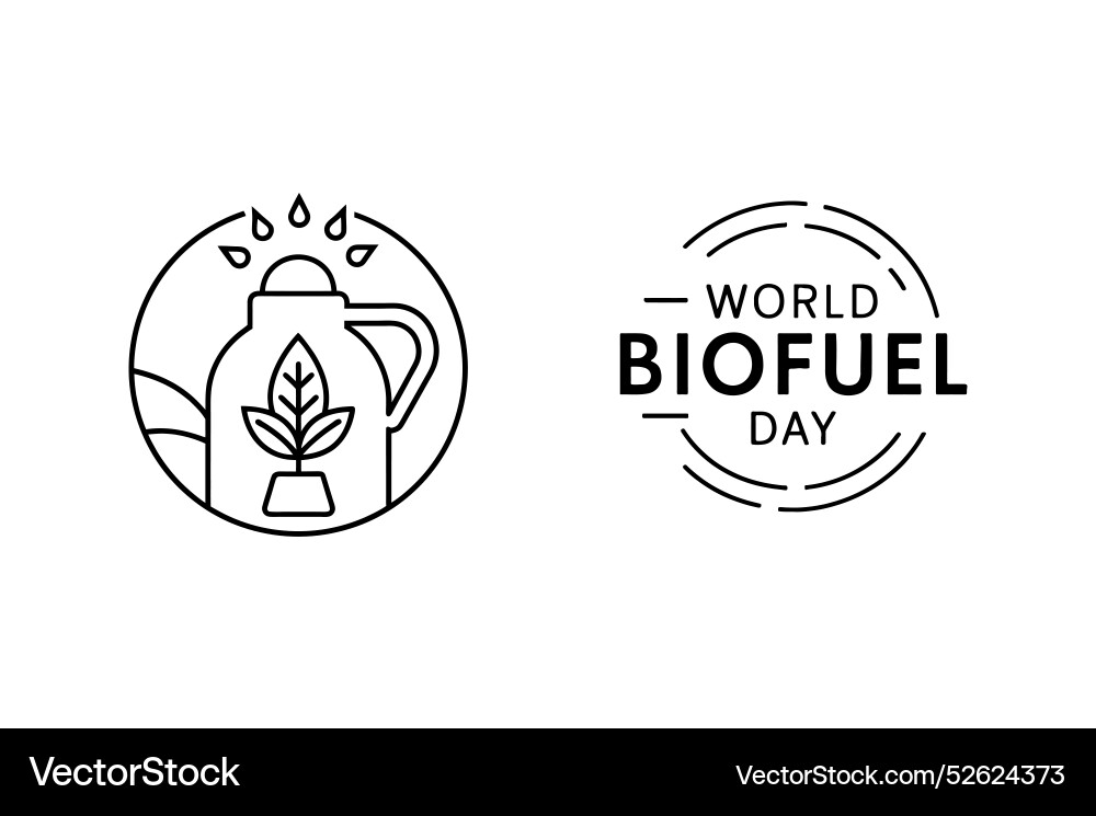 World biofuel day 10 august poster Royalty Free Vector Image