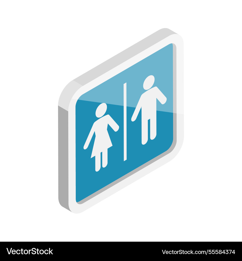 3d isometric flat set of restroom signs Royalty Free Vector