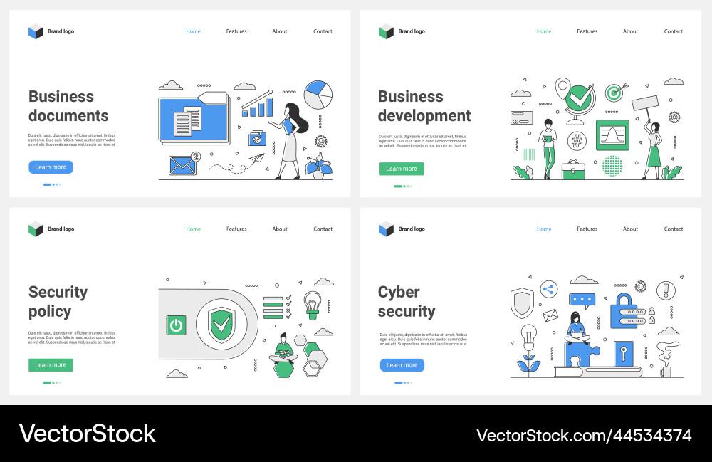Business document protection and management cyber Vector Image