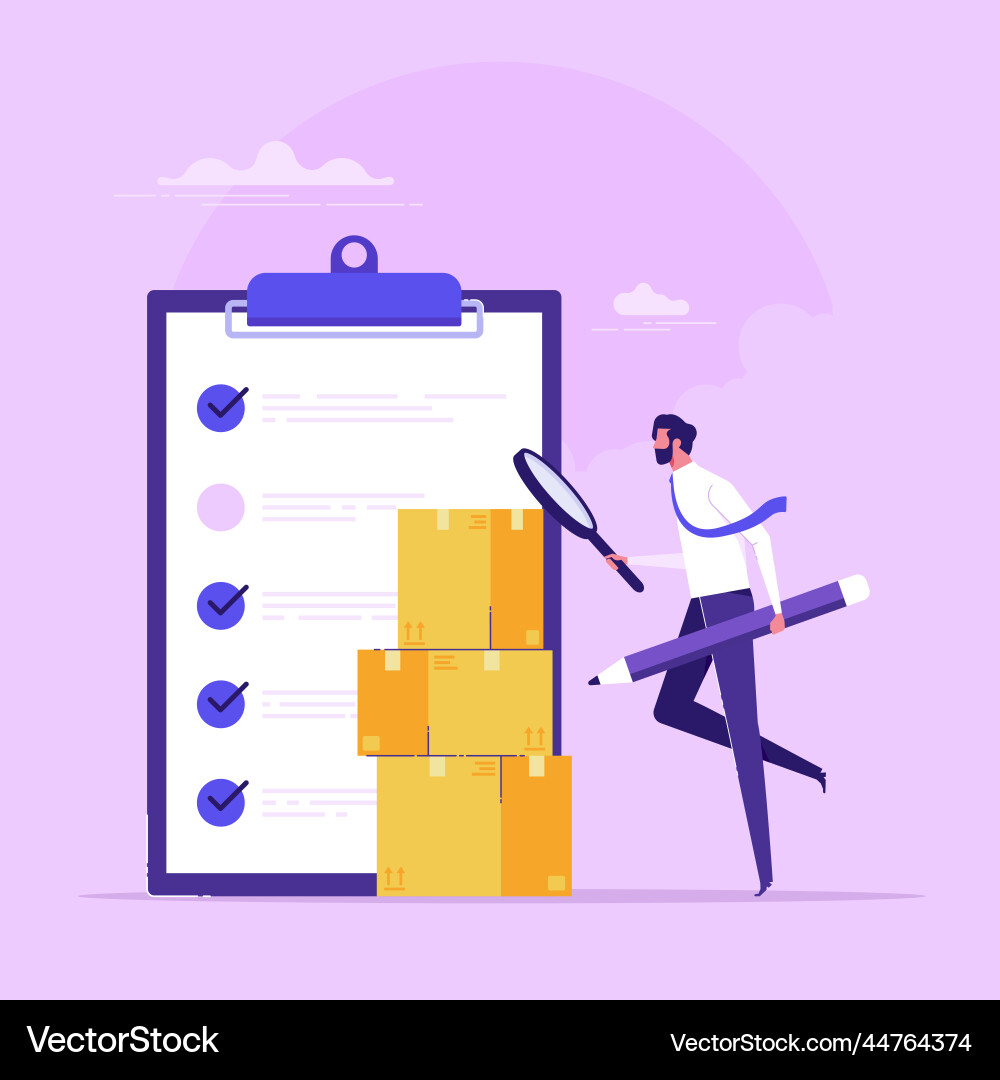 Concept of product quality control Royalty Free Vector Image