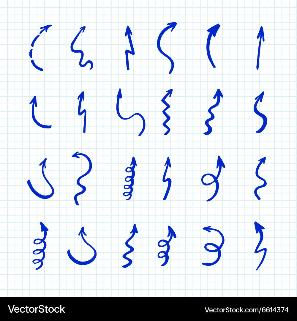 Marker arrows set Royalty Free Vector Image - VectorStock