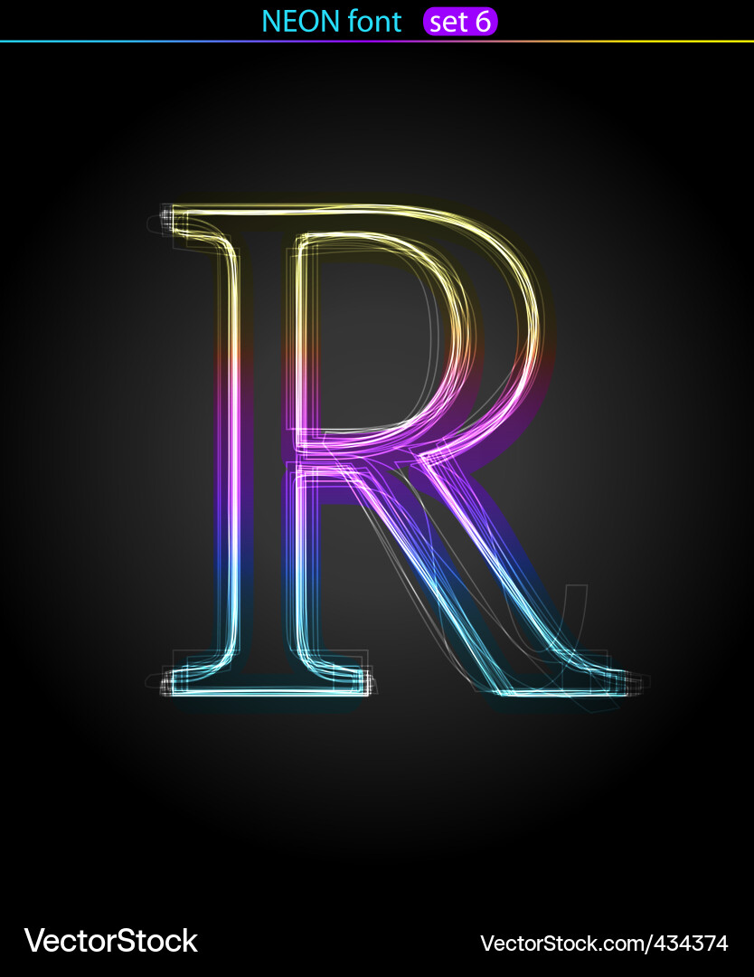 Letter R Neon Vector Images (over 580)
