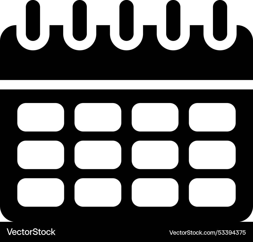 Calendar schedule - icon Royalty Free Vector Image