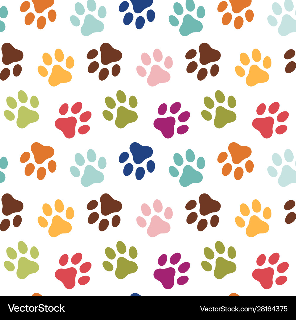 Dog Paw Print Pattern Royalty Free Vector Image