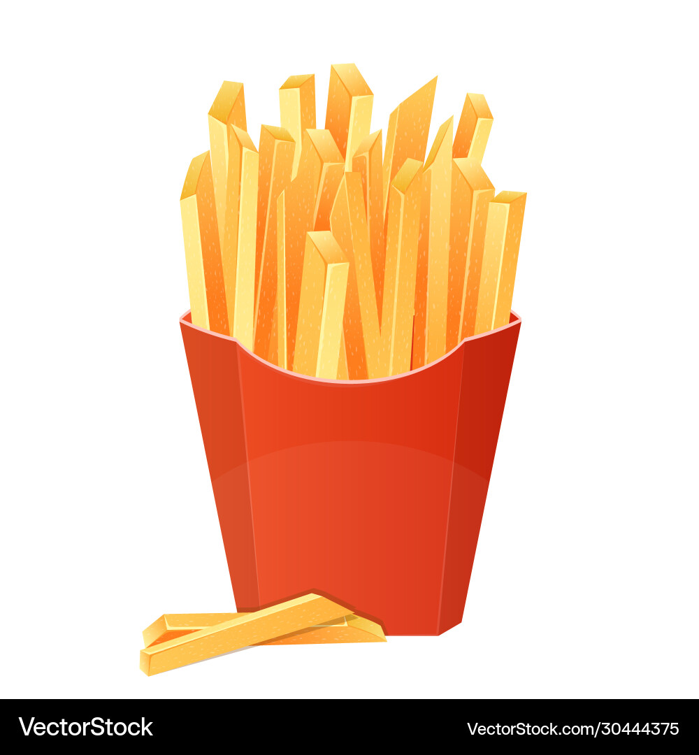 French fries Royalty Free Vector Image - VectorStock