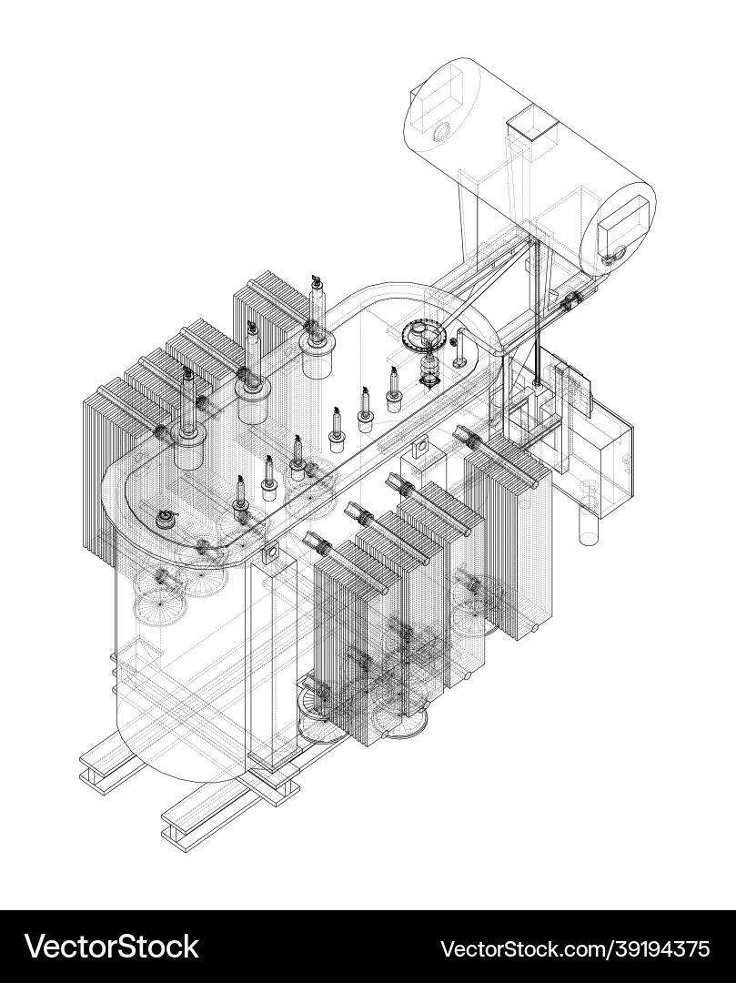 High-voltage transformer Royalty Free Vector Image