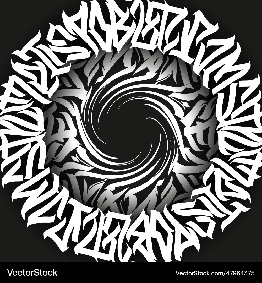 Ornamental font handwritten typography Royalty Free Vector