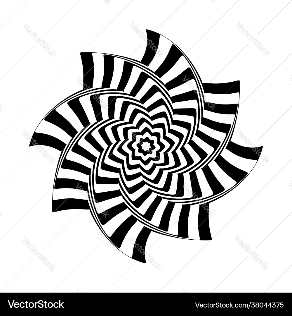 Rotating Op Art Swirl Royalty Free Vector Image
