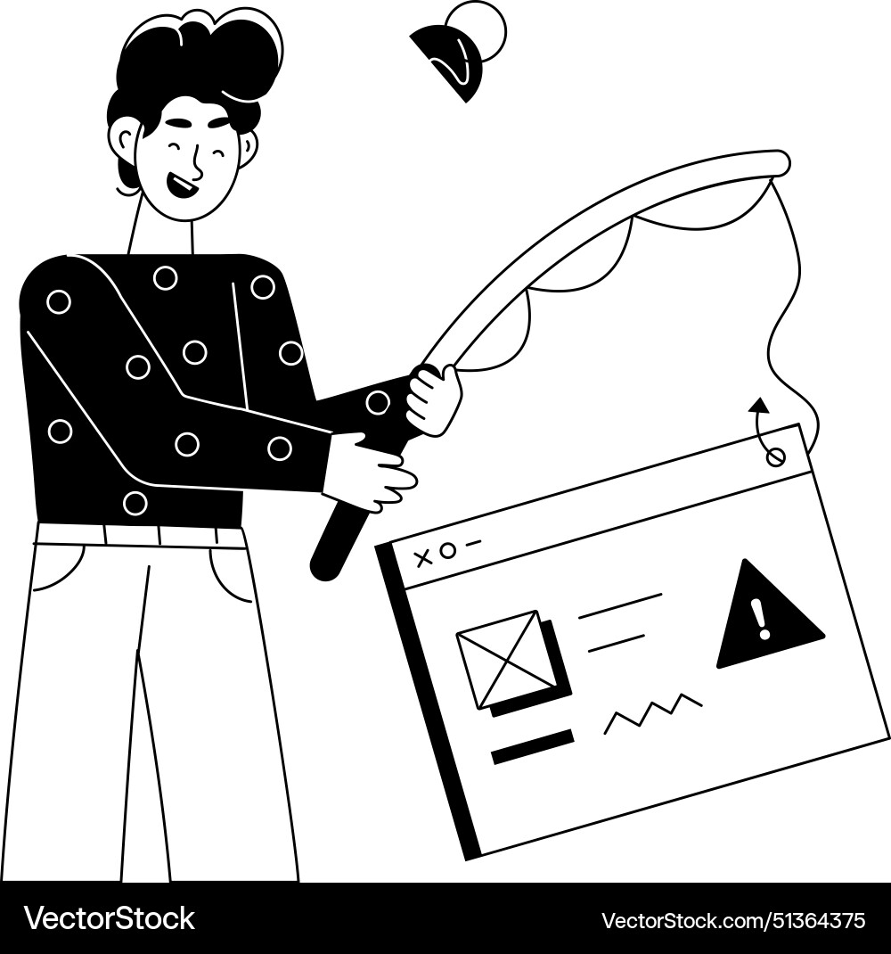 Website phishing Royalty Free Vector Image - VectorStock