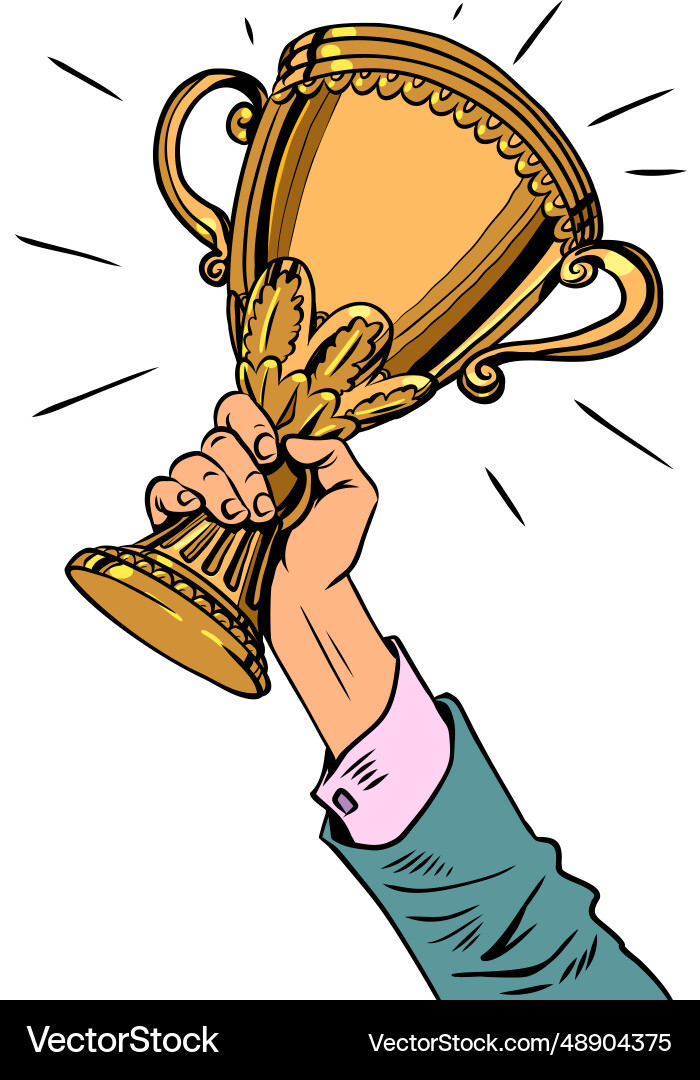 Winning for life after a long competition leader Vector Image