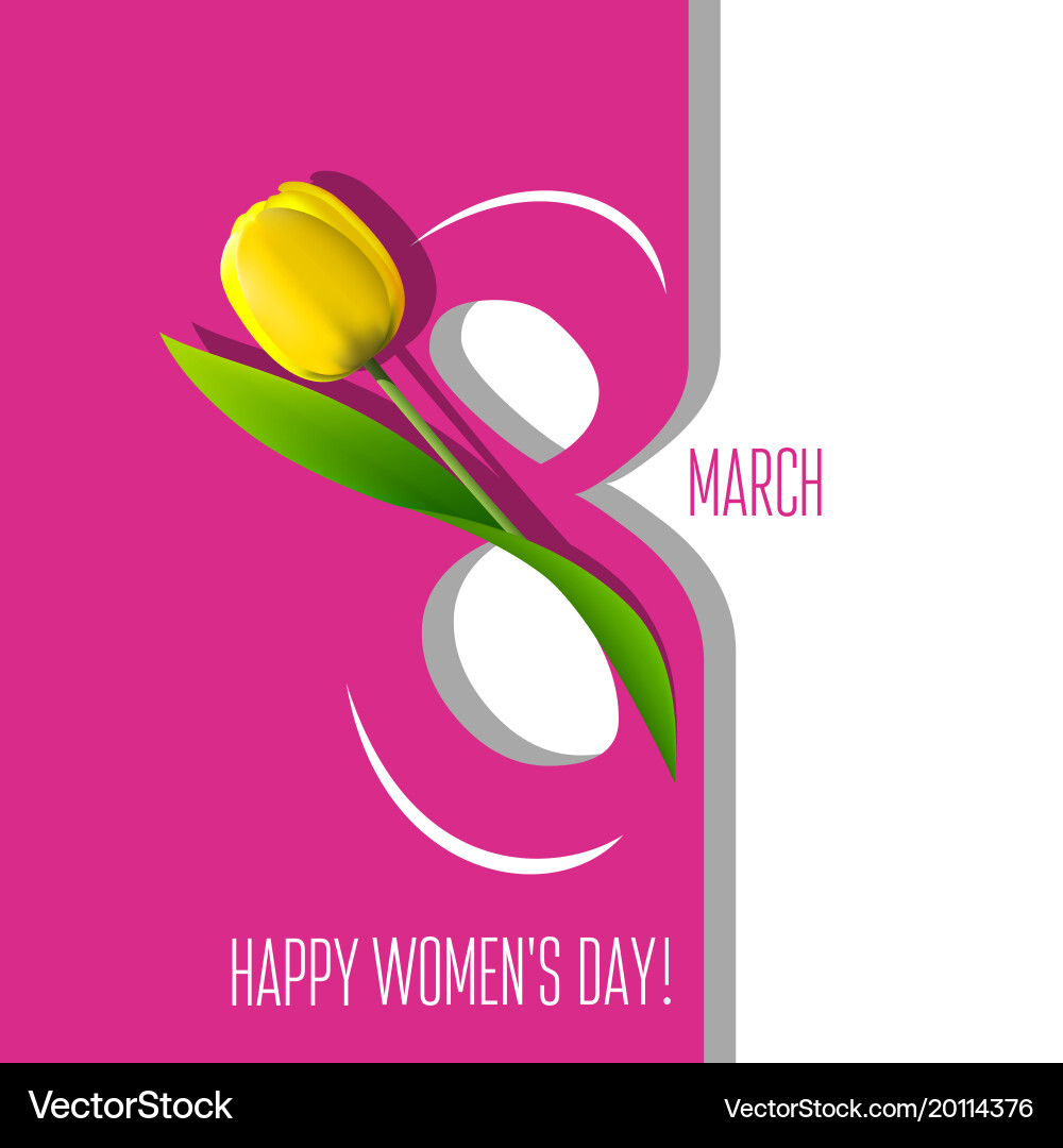 Greeting card for 8 march Royalty Free Vector Image