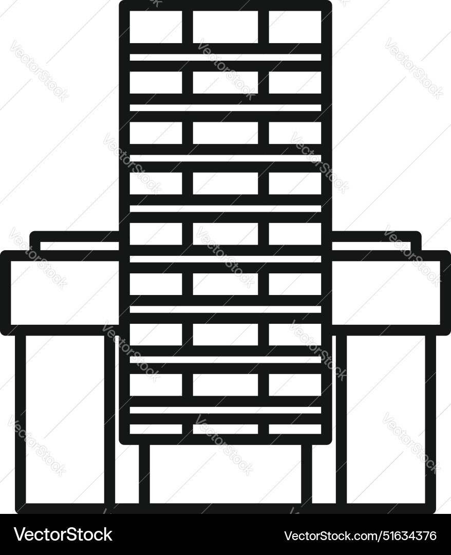 Modern building facade with geometric windows Vector Image