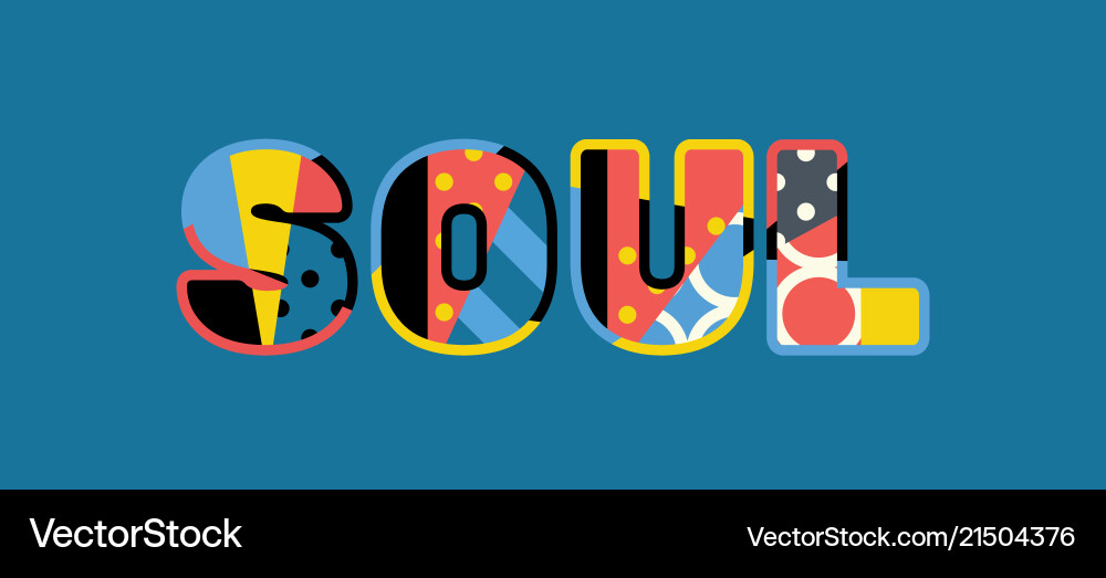 Soul Konzept Wort Kunst Lizenzfreies Vektorbild