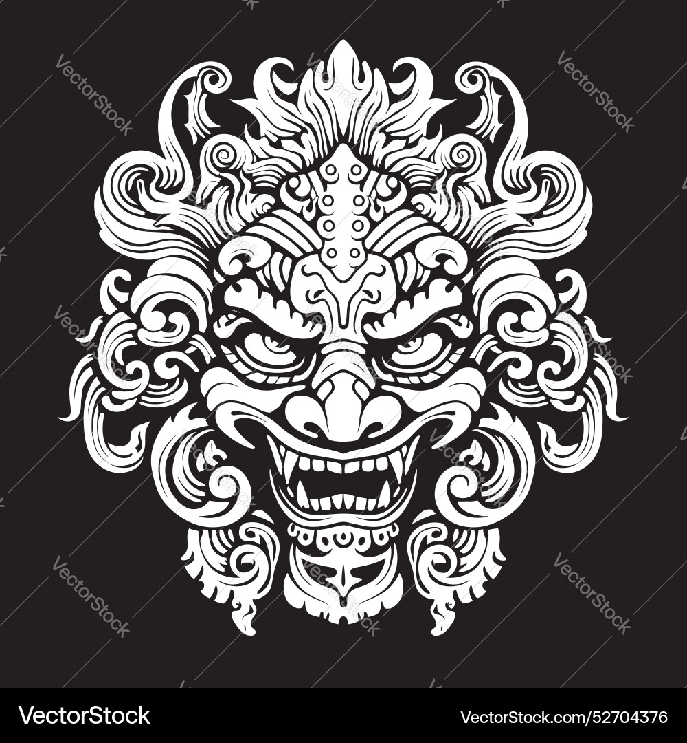 Timeless balinese borong iconic logo graphics Vector Image