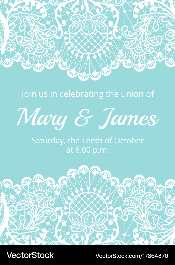 Wedding invitation template Royalty Free Vector Image