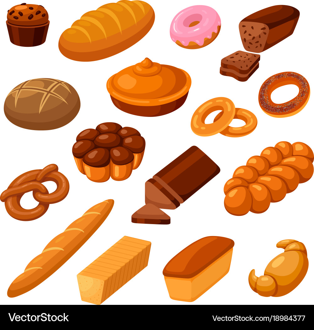 Bread and rolls Royalty Free Vector Image - VectorStock