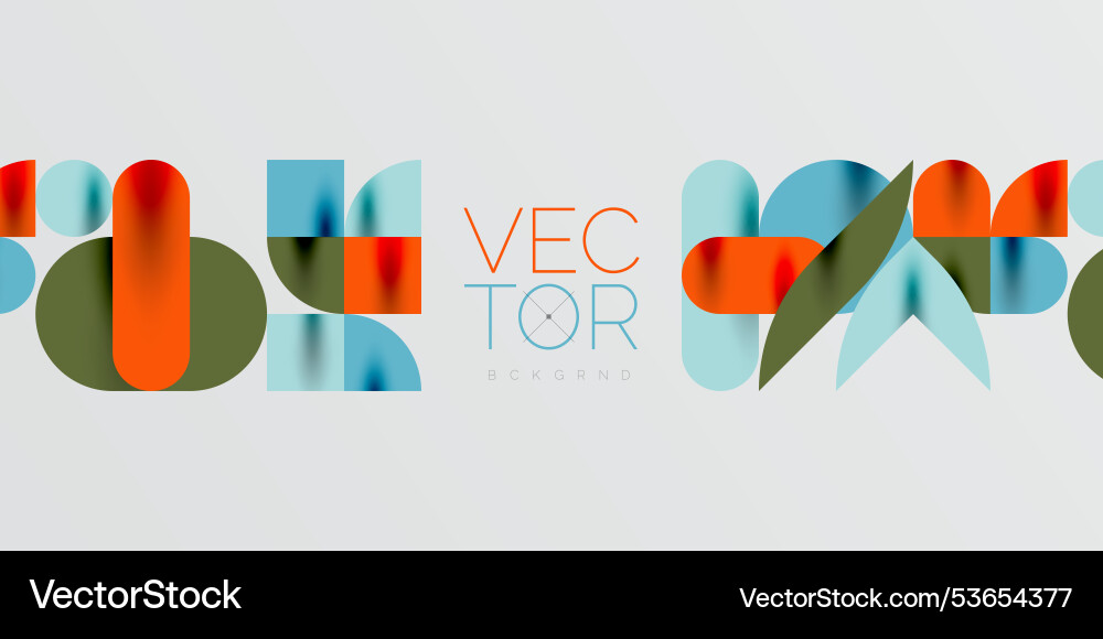 Circles semi squares and round shapes Royalty Free Vector