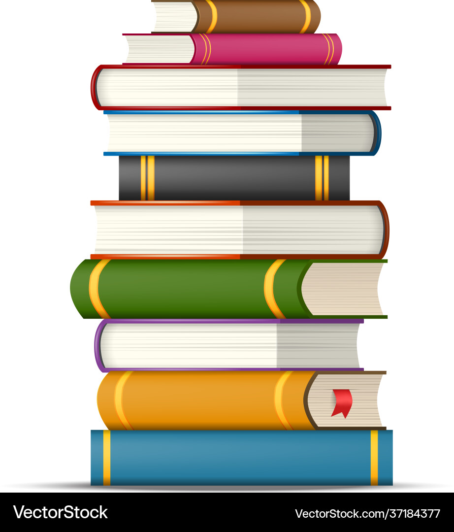 Colorful Stack of Books Royalty Free Vector Image