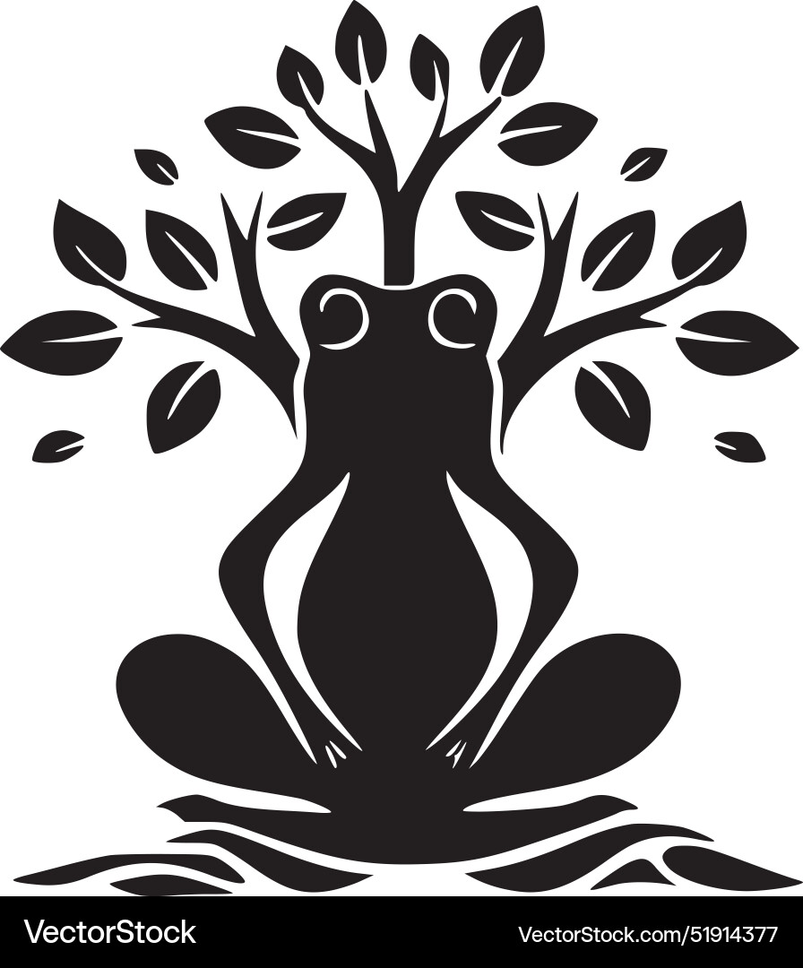 Frog - black and white isolated icon Royalty Free Vector