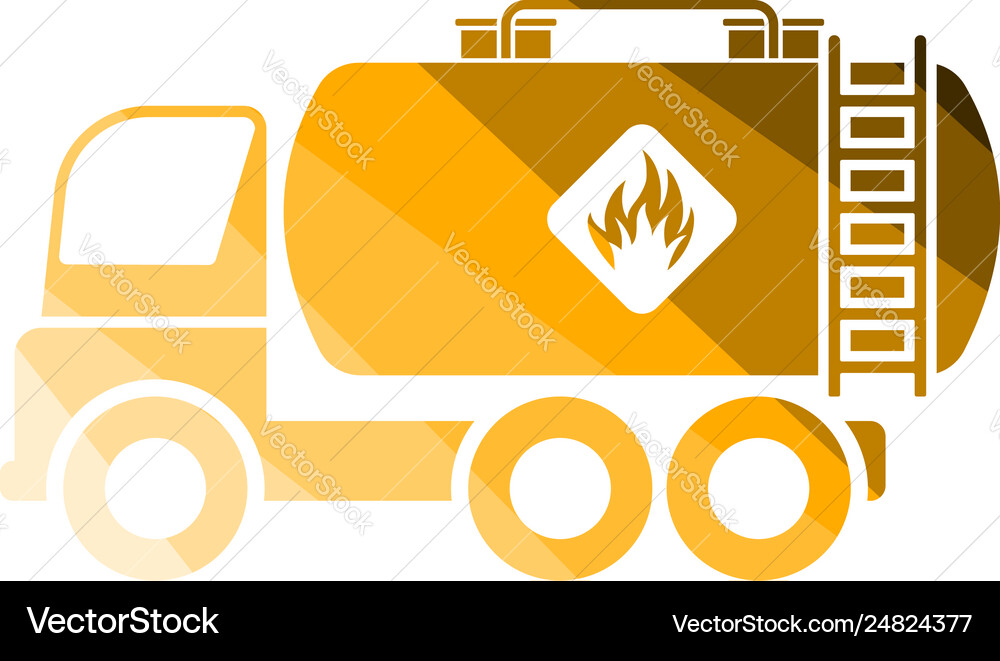Fuel tank truck icon Royalty Free Vector Image