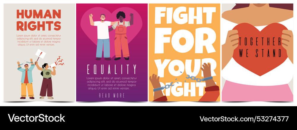 Human rights equality community society Royalty Free Vector