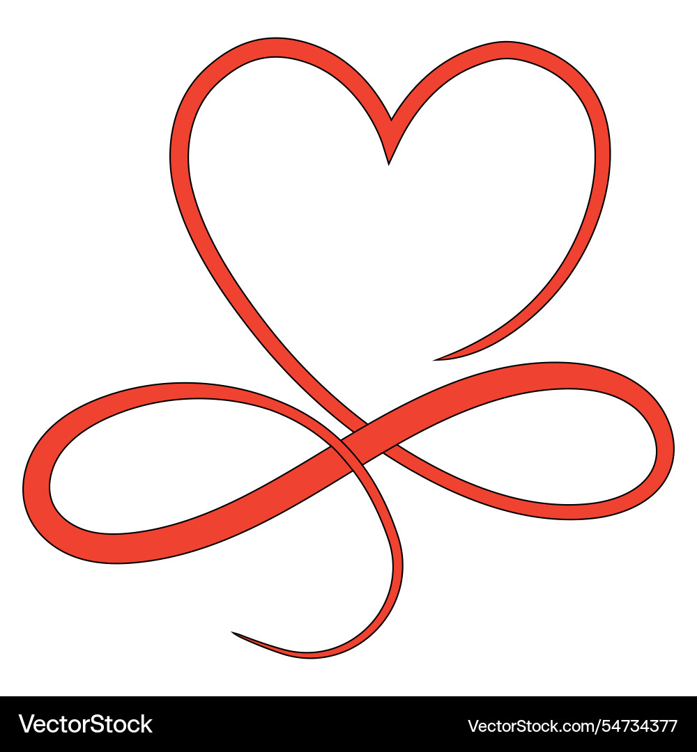 Infinity heart symbol love eternal Royalty Free Vector Image