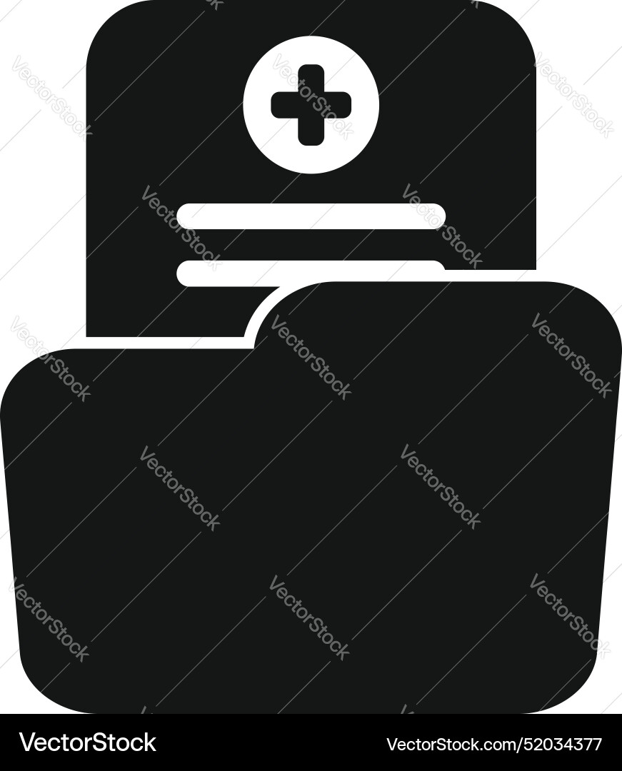 Medical history folder icon representing patient Vector Image
