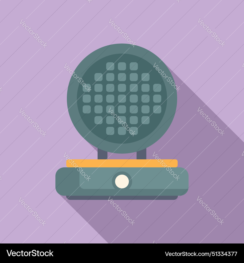 Modern waffle iron icon on purple background Vector Image