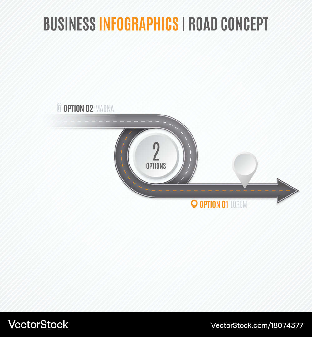 Navigation map infographic concept crossroad Vector Image