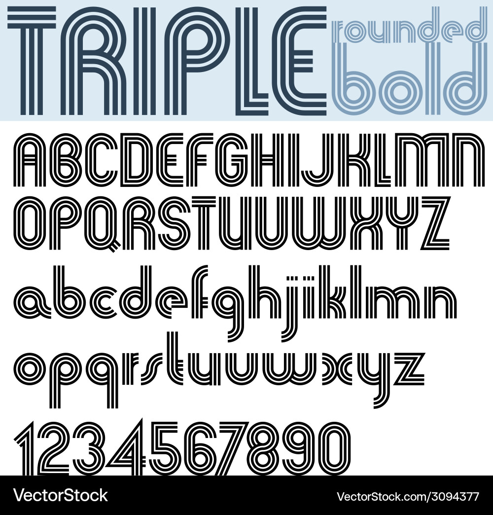 Triple Line Font Vector Images (über 1,300)