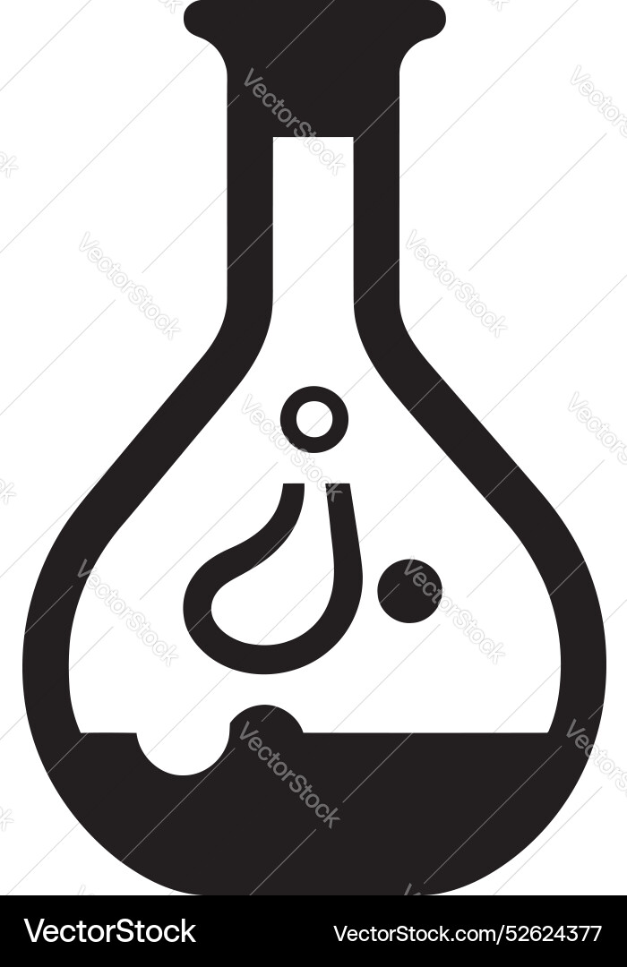 Scientific symphony erlenmeyer flask logo Vector Image