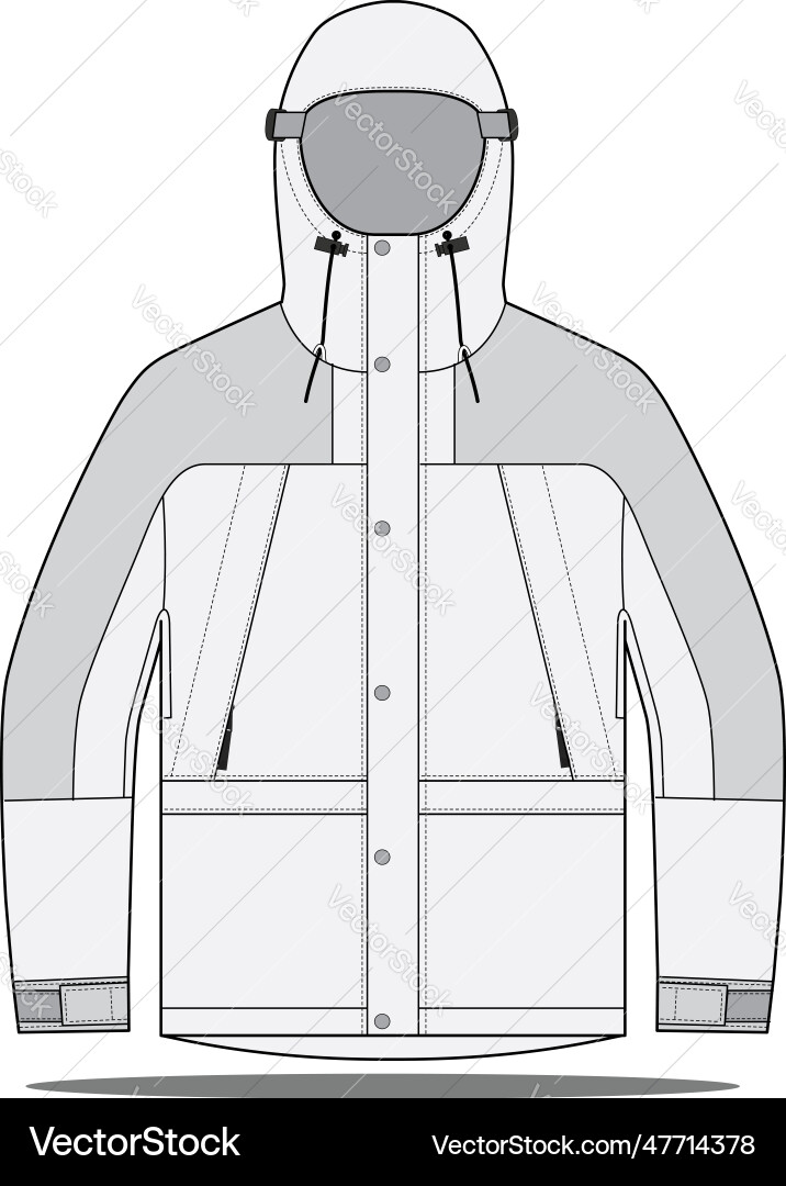 Basic hiking jacket fashion Royalty Free Vector Image